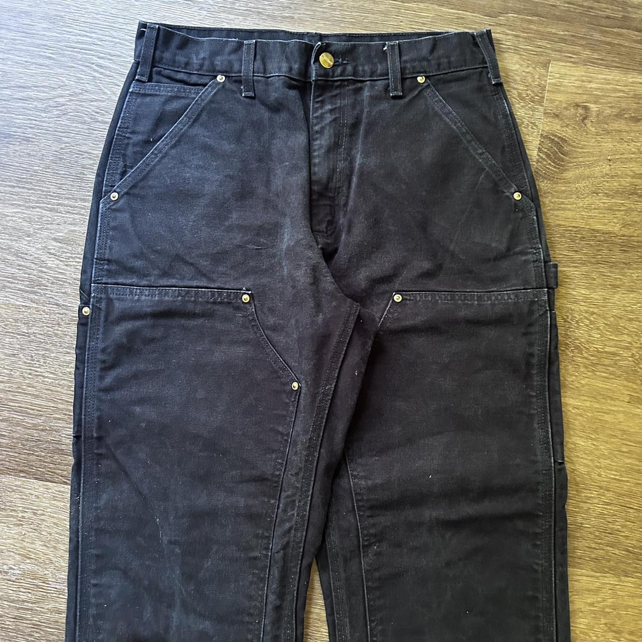 Vintage 90s Carhartt Double Knee logger pants Size... - Depop