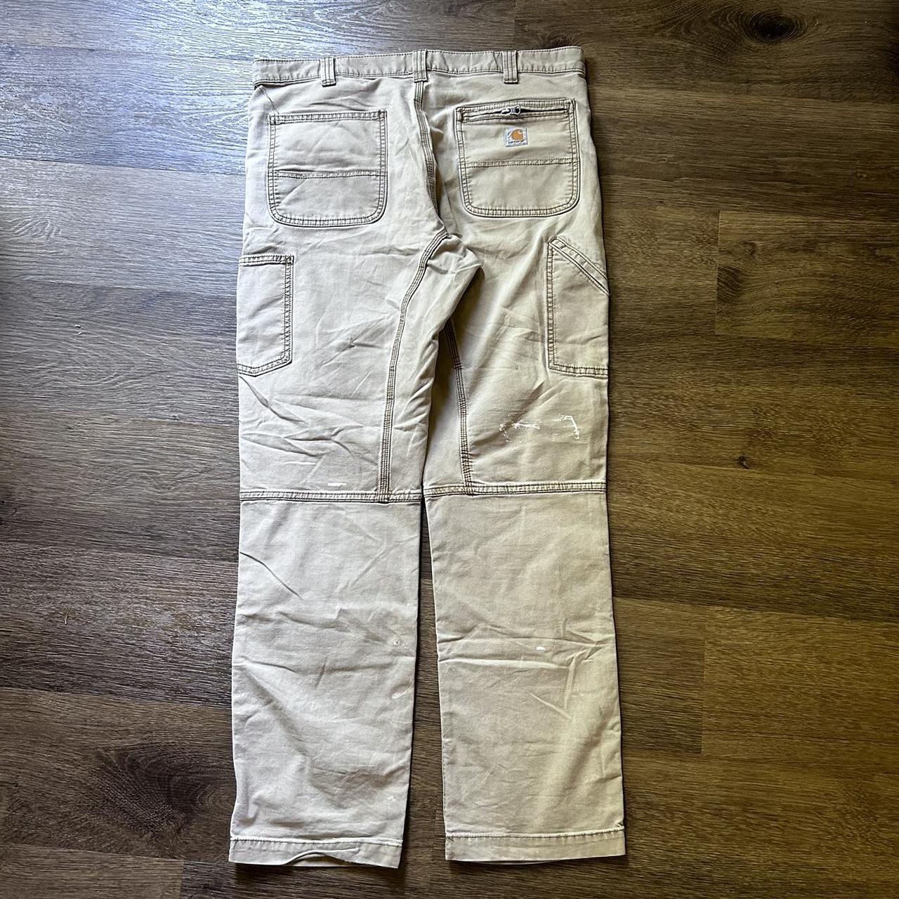 Vintage 90s Carhartt double knee logger pants... - Depop