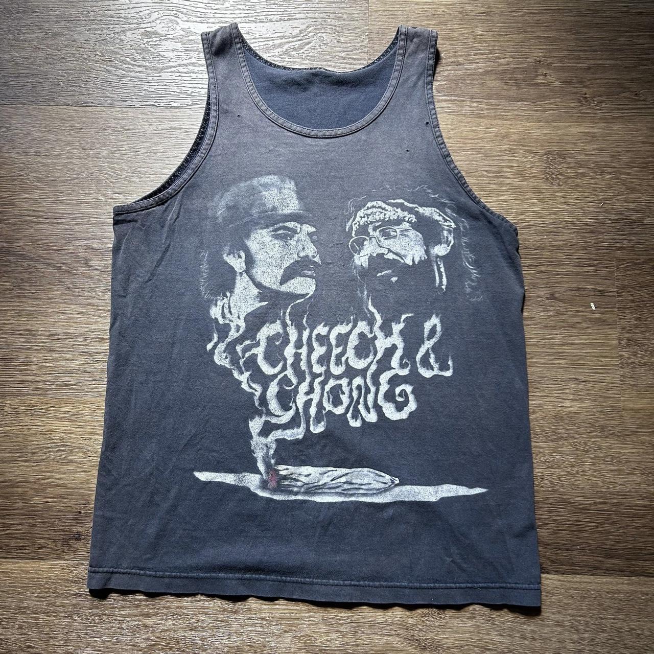 Vintage 70s cheech and chong tank top mens - Depop