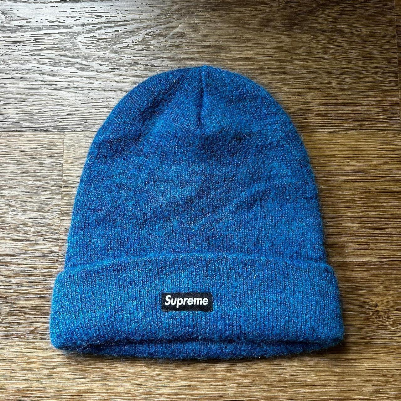 Supreme Mohair Beanie Navy blue - Depop