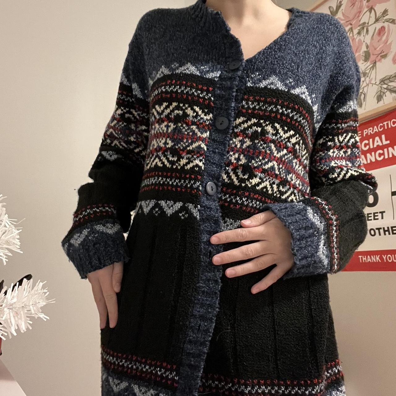 Vintage Scandinavian print cardigan! Perfect for the... - Depop