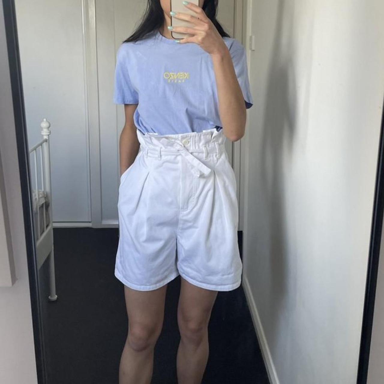 SCANLAN THEODORE white pleat front shorts. Size 6... - Depop