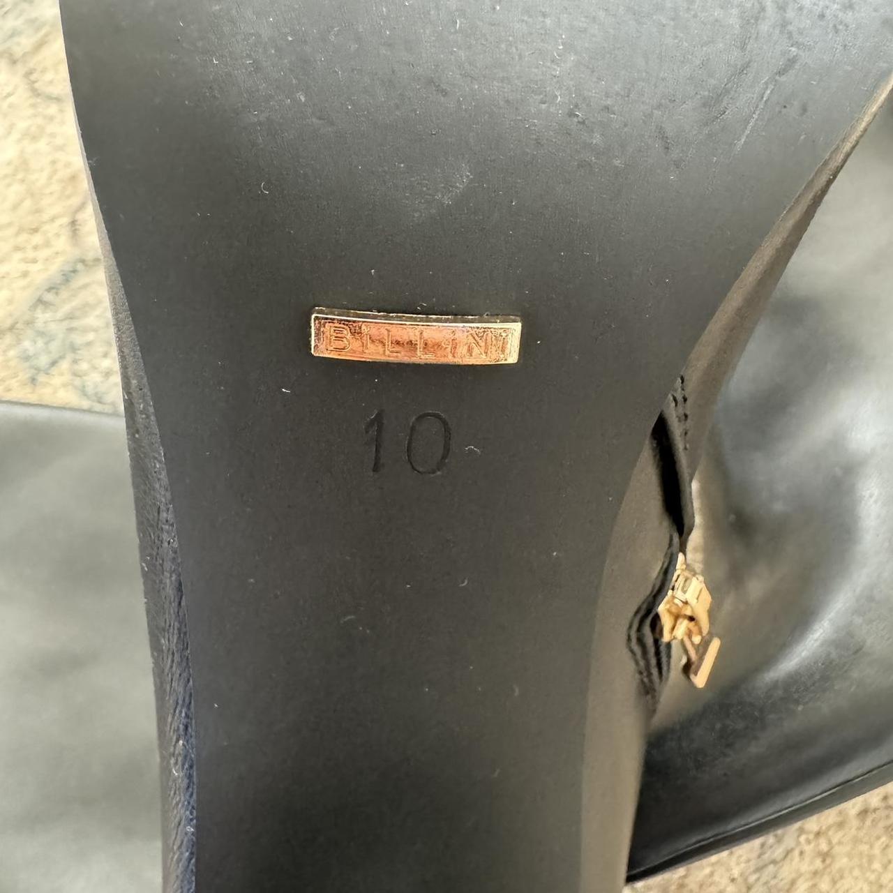 Black Bellini knee high boots with gold zip up... - Depop