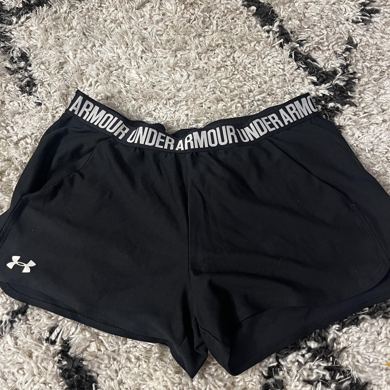 Under Armour Shorts - black athletic shorts by... - Depop