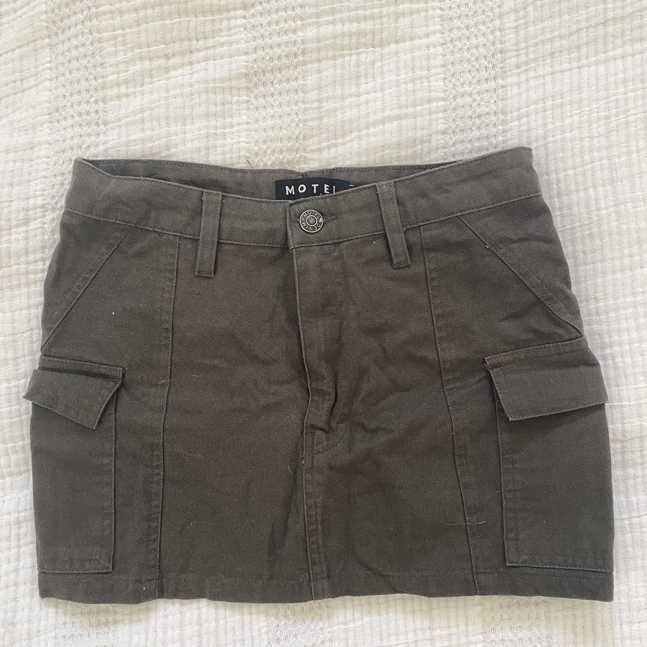 motel rocks mini cargo skirt xxs super small and... - Depop