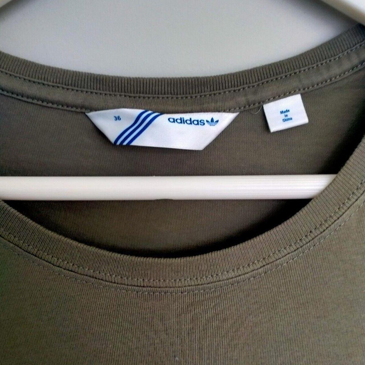 Adidas Trefoil T shirt khaki green with Gold Trefoil... - Depop