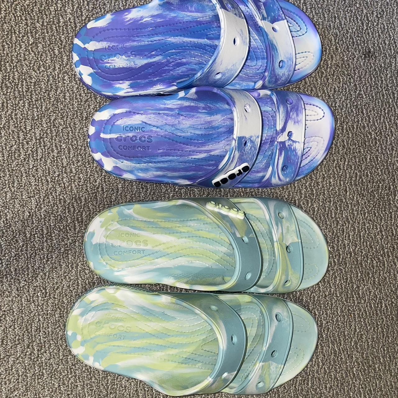 Both crocs for $40 Men’s 8 Women’s 10 Message me if... - Depop