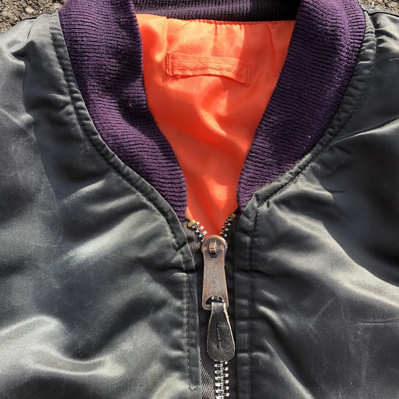 Vintage 90‘s MA-1 Bomber Flight Jacket Black... - Depop