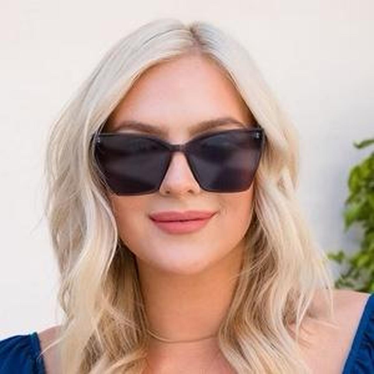 DIFF Women's Black Sunglasses | Depop