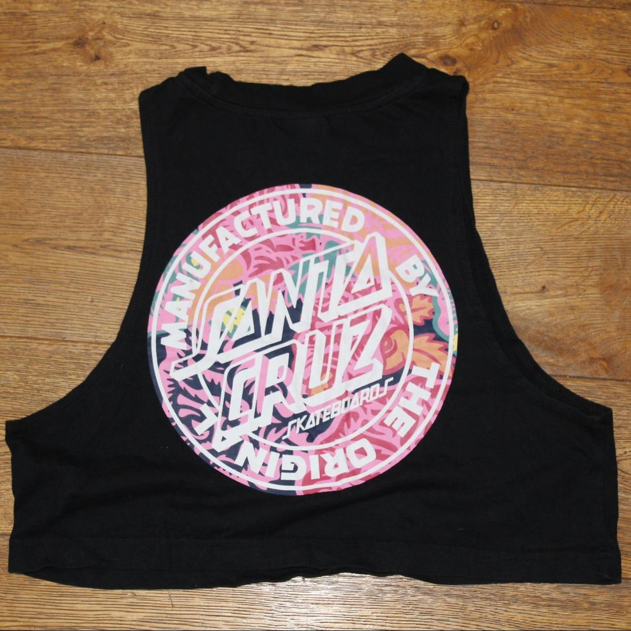 Black Santa Cruz crop top muscle... - Depop