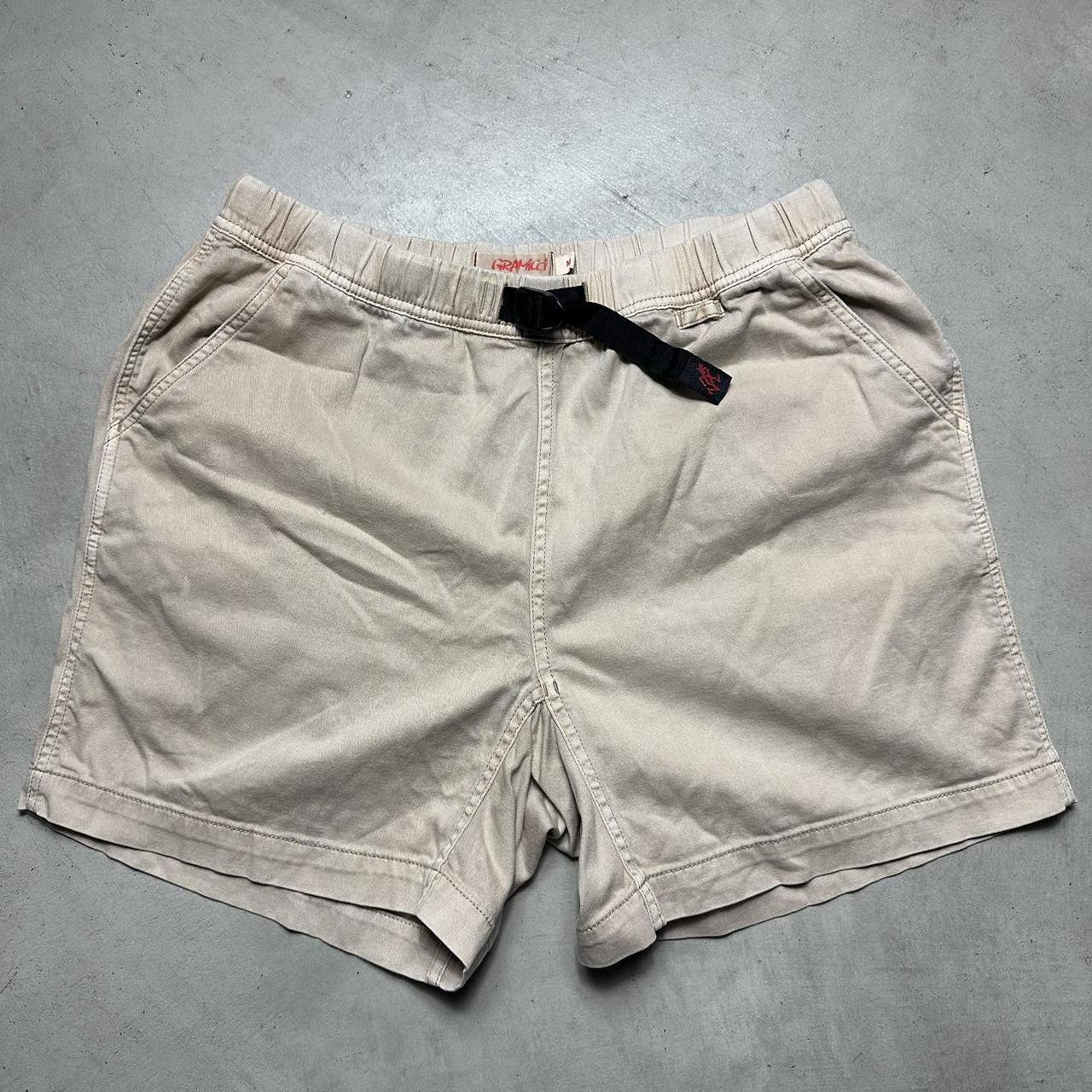 Gramicci Hiking Shorts Tan Brown Cargo Cotton Belted... - Depop