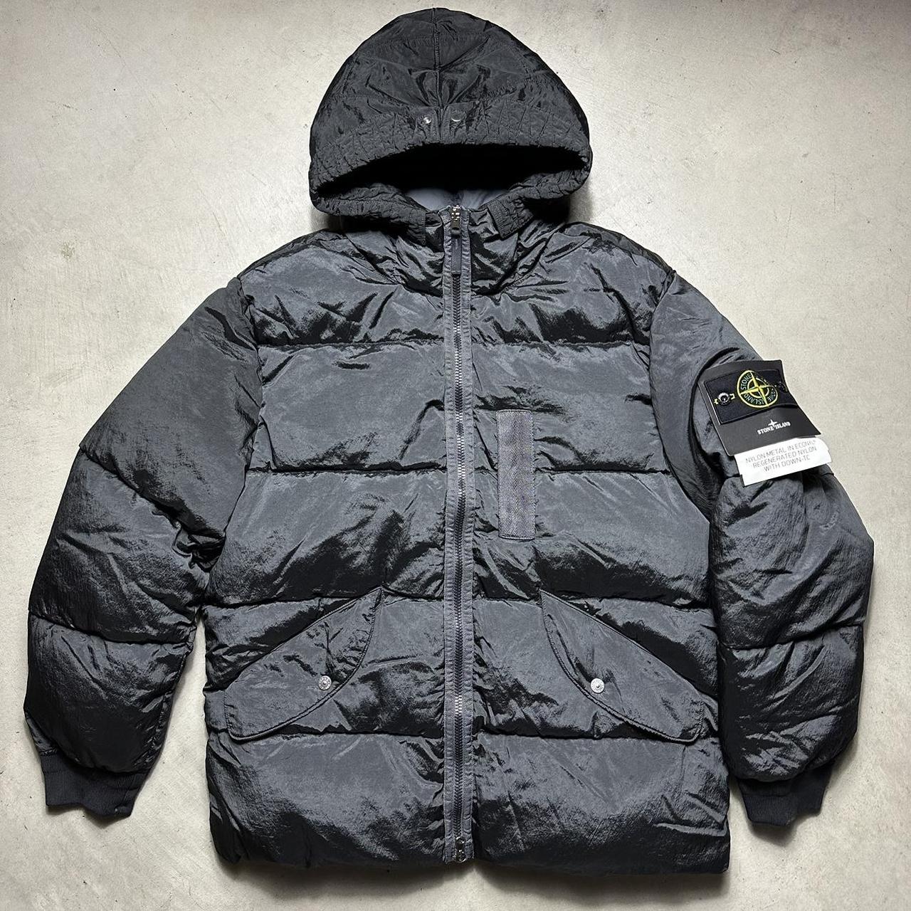 New Stone Island Nylon Metal Black Econyl Goose... - Depop