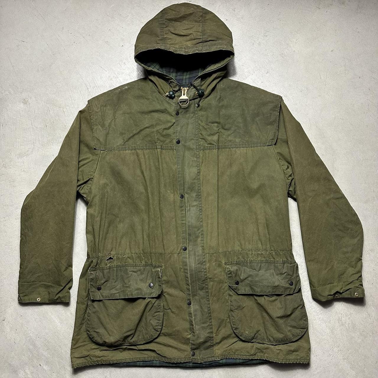 Barbour Lined A5 Durham Jacket Brown Waxed Plaid... - Depop