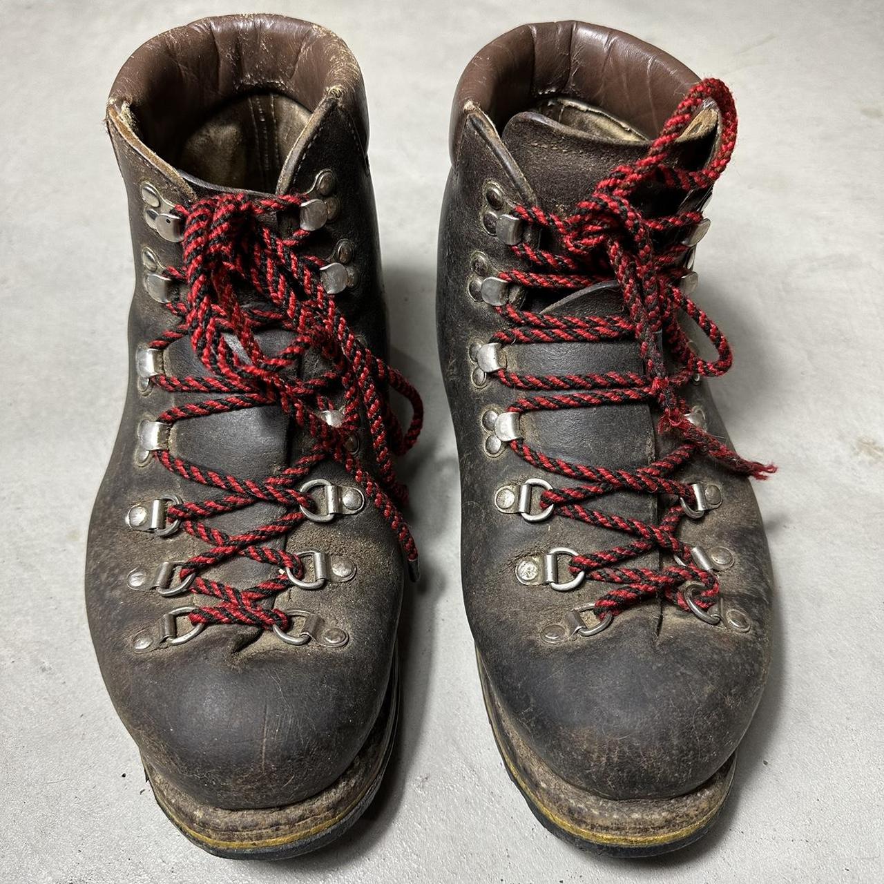 Vintage Raichle Leather Mountaineering Hiking Boots... - Depop