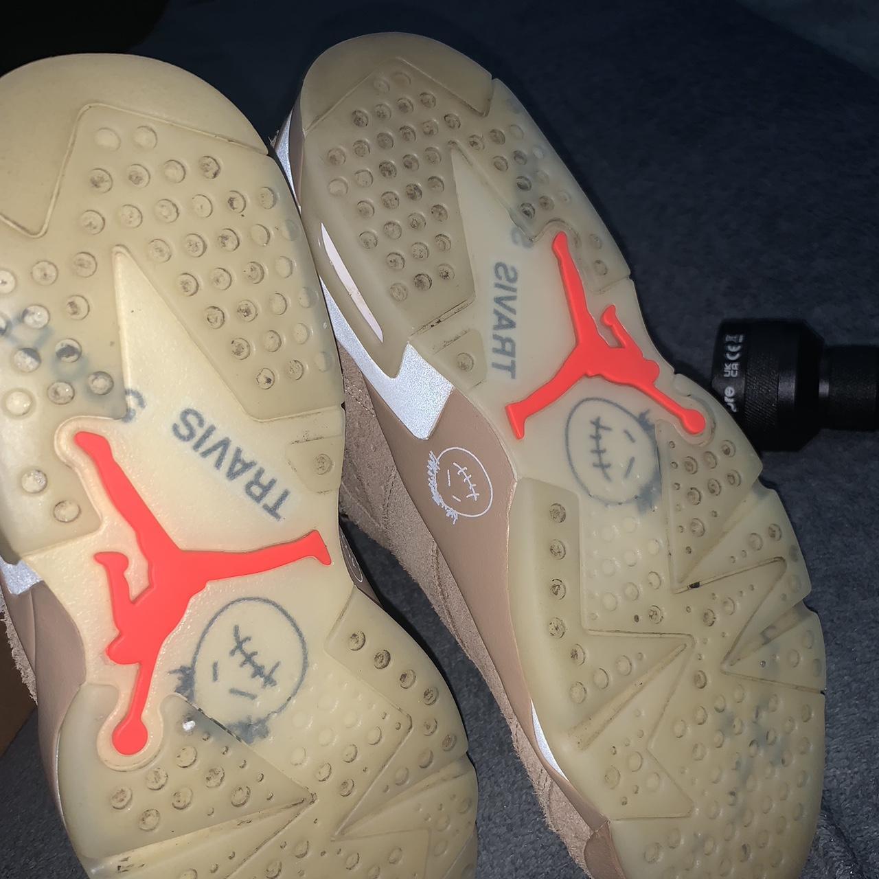 Jordan Men's Cream and Tan Trainers | Depop