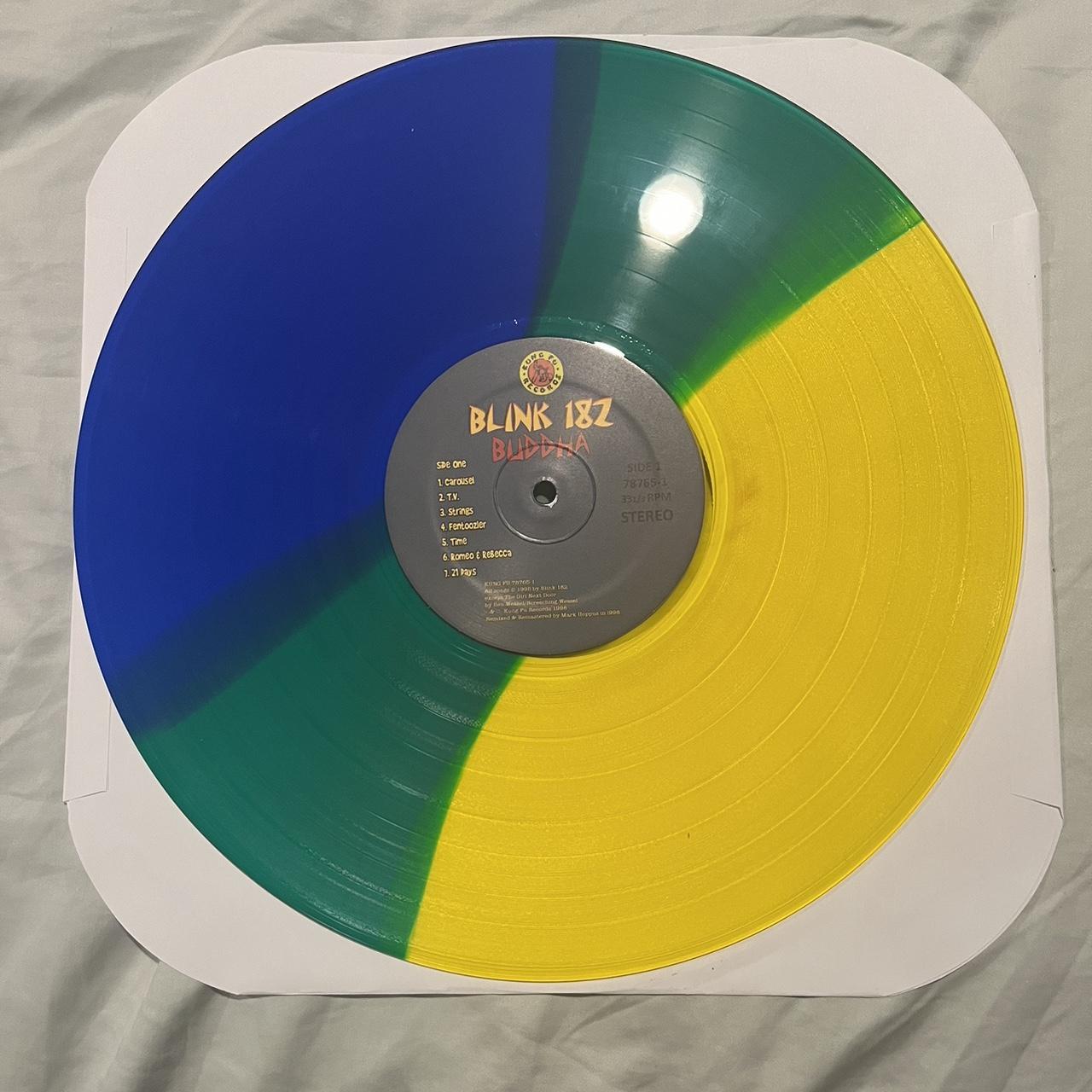 blink-182 buddha limited edition tri color vinyl... - Depop