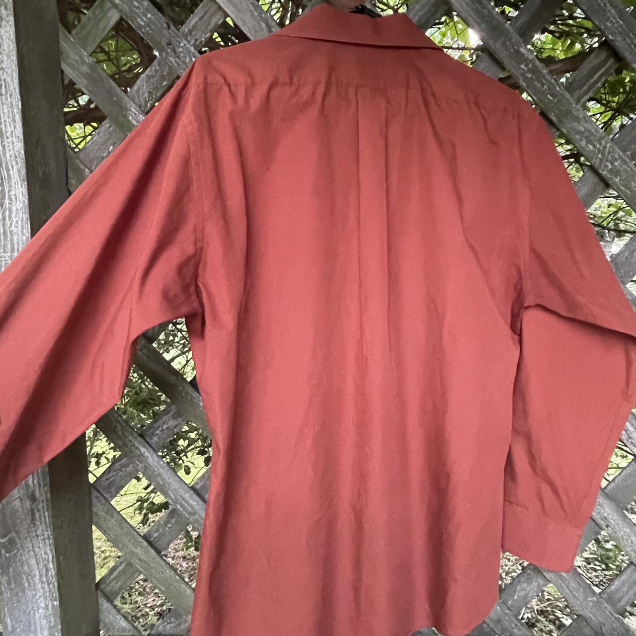 Size large button up rust colored shirt - Depop
