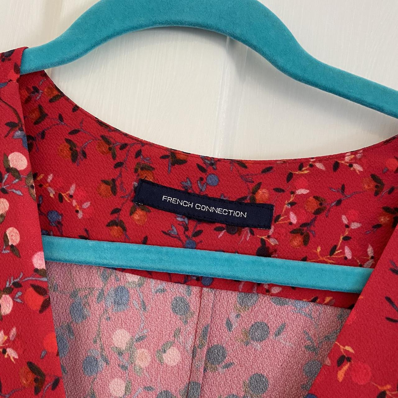 French connection red maxi dress Zip down side Ties... - Depop