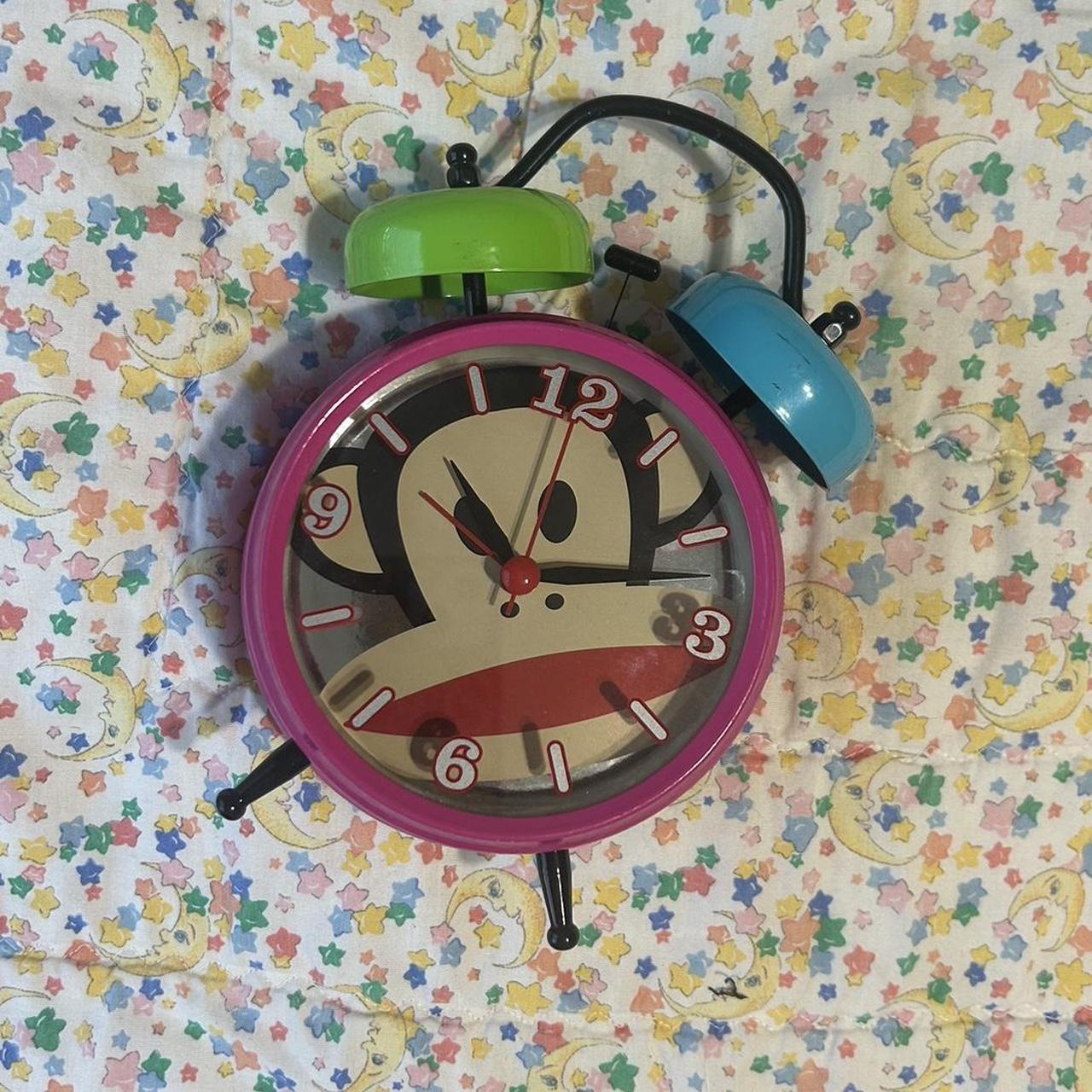 "Pink, green, and blue Paul Frank clock #clock". - Depop