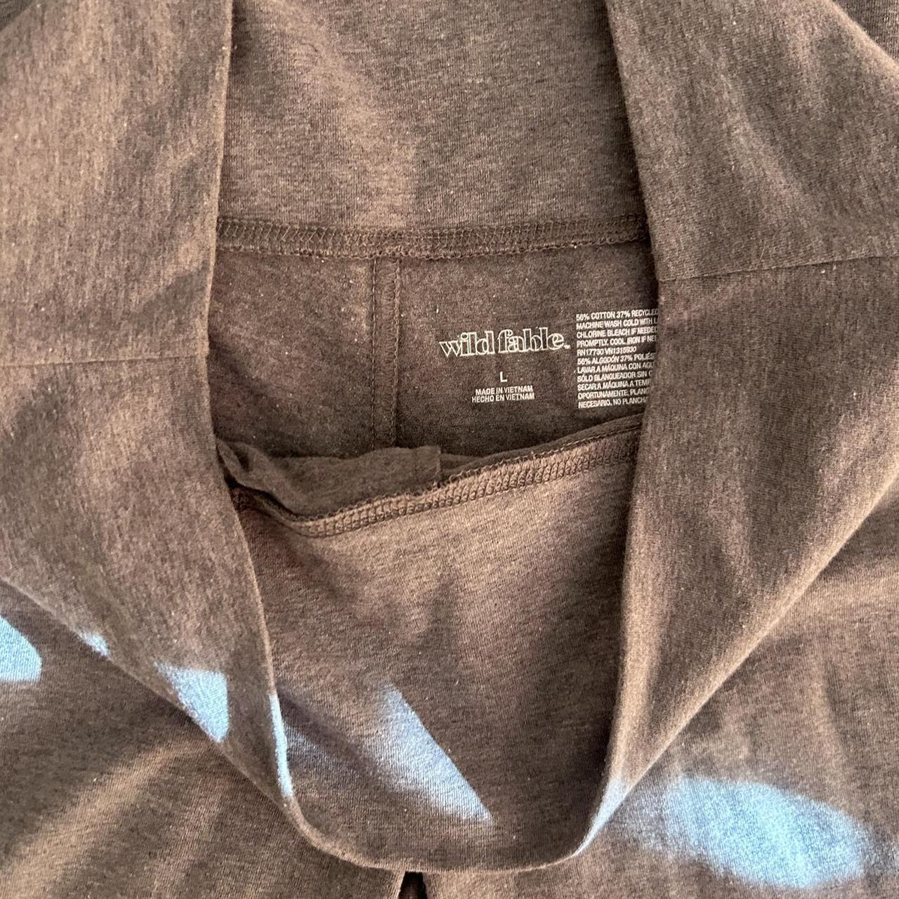 Wild fable grey yoga pants/ flare leggings fold over... - Depop