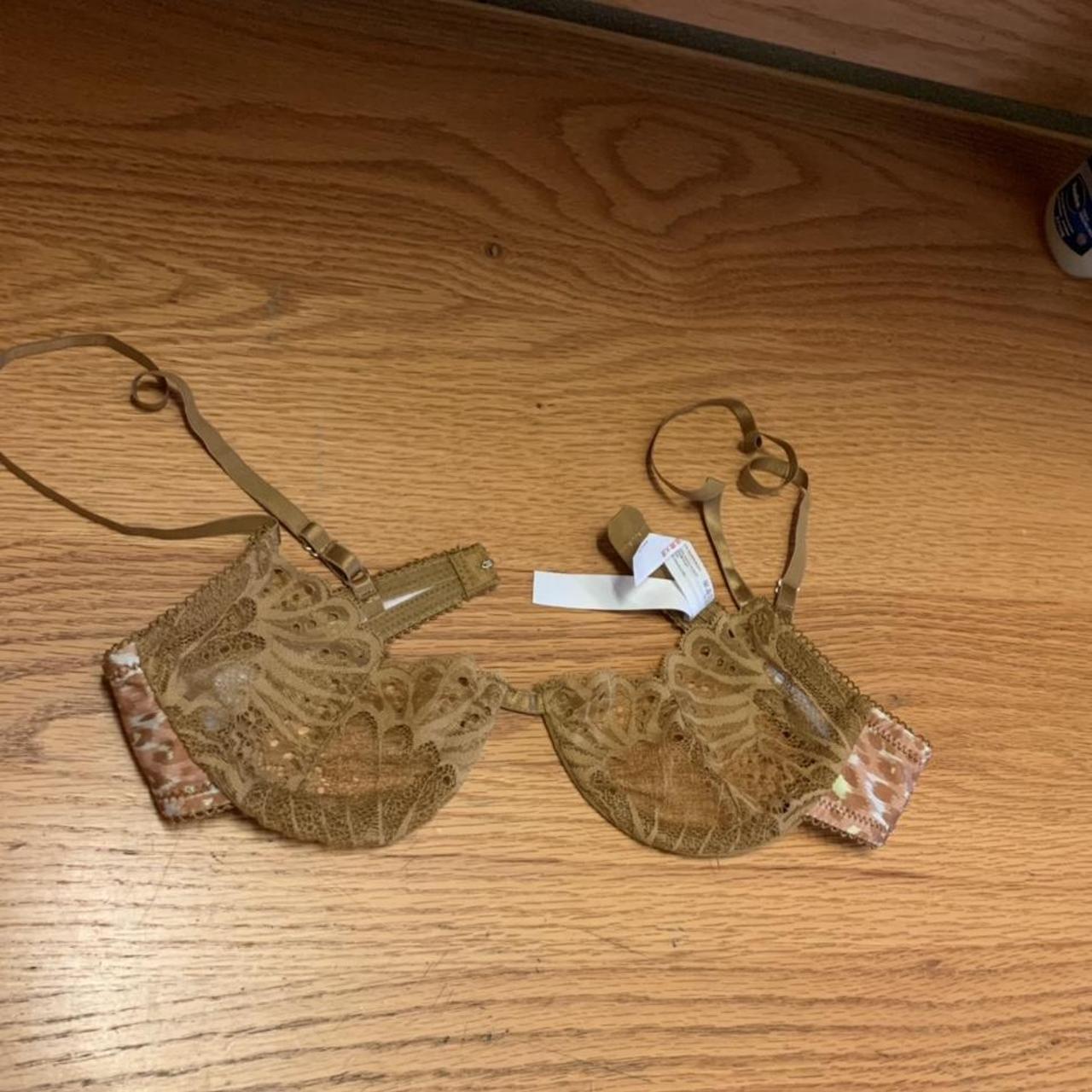 Urban Outfitters Women's Brown Bra | Depop