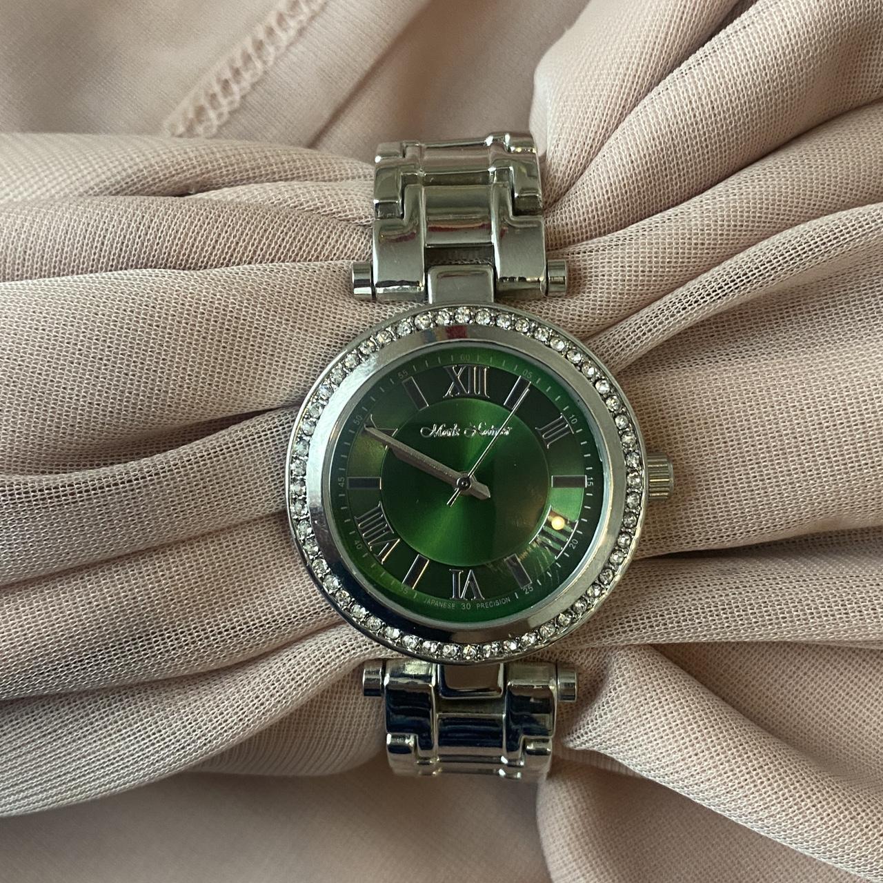 Green and silver watch Unique piece and has a... - Depop