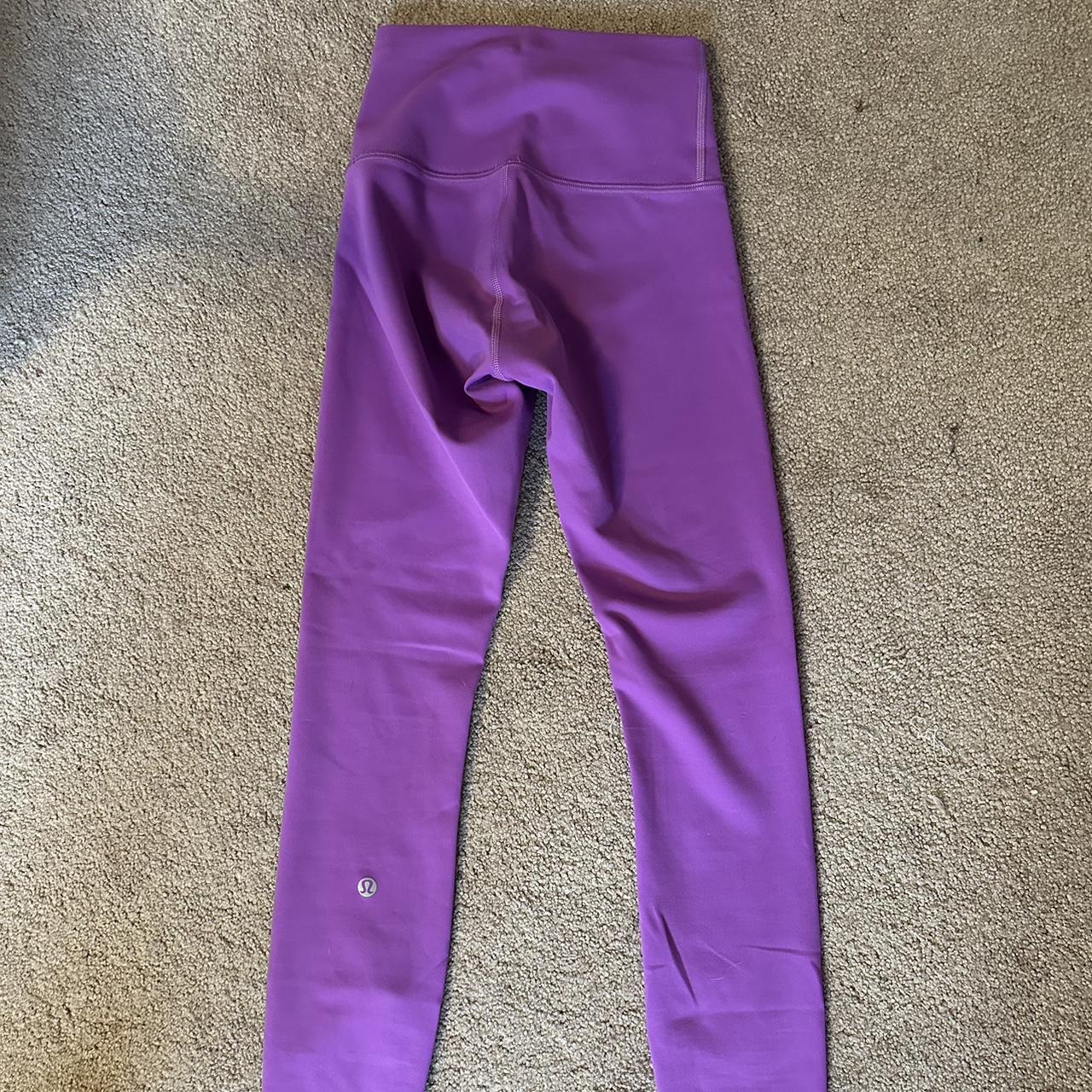 purple lululemon leggings size 00 never... - Depop