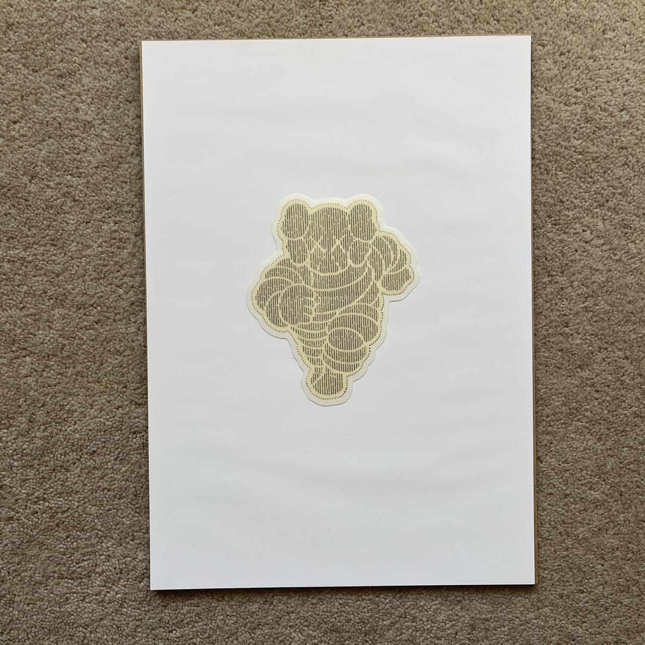 Kaws Chum Sticker Colour - Cream and... - Depop
