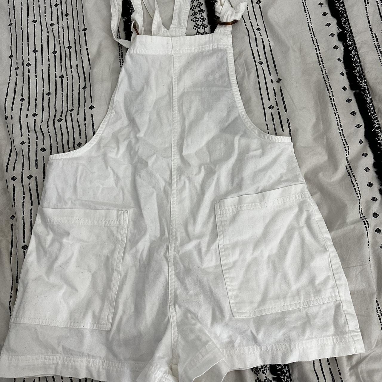 Aerie American Eagle White Twill Shortall... - Depop