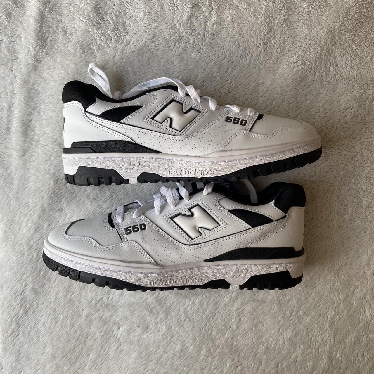 New Balance BB550 black and white. Never worn.... - Depop