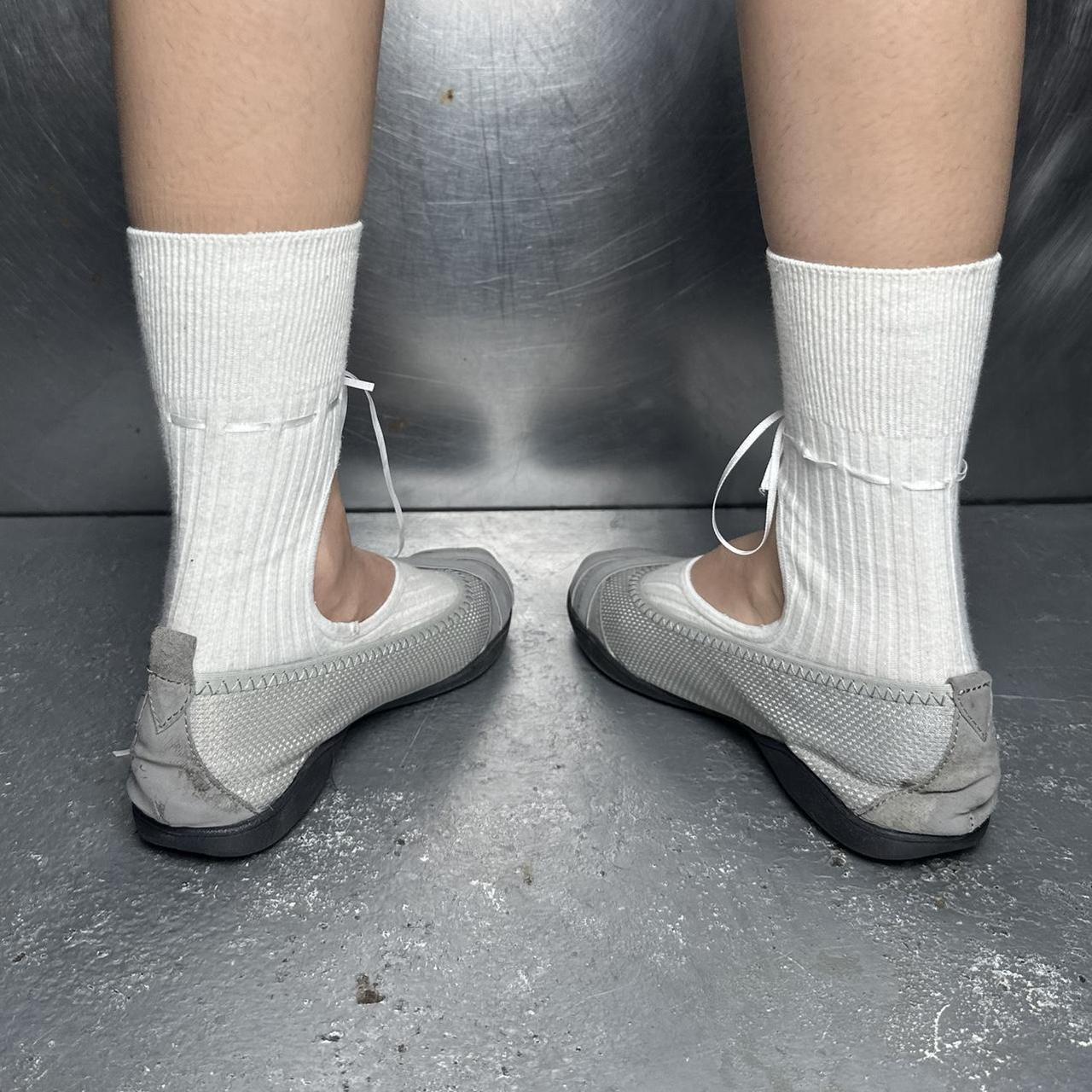 GRAY CHAMPION LOOP AND HOOK BALLET FLATS. A chic and... - Depop