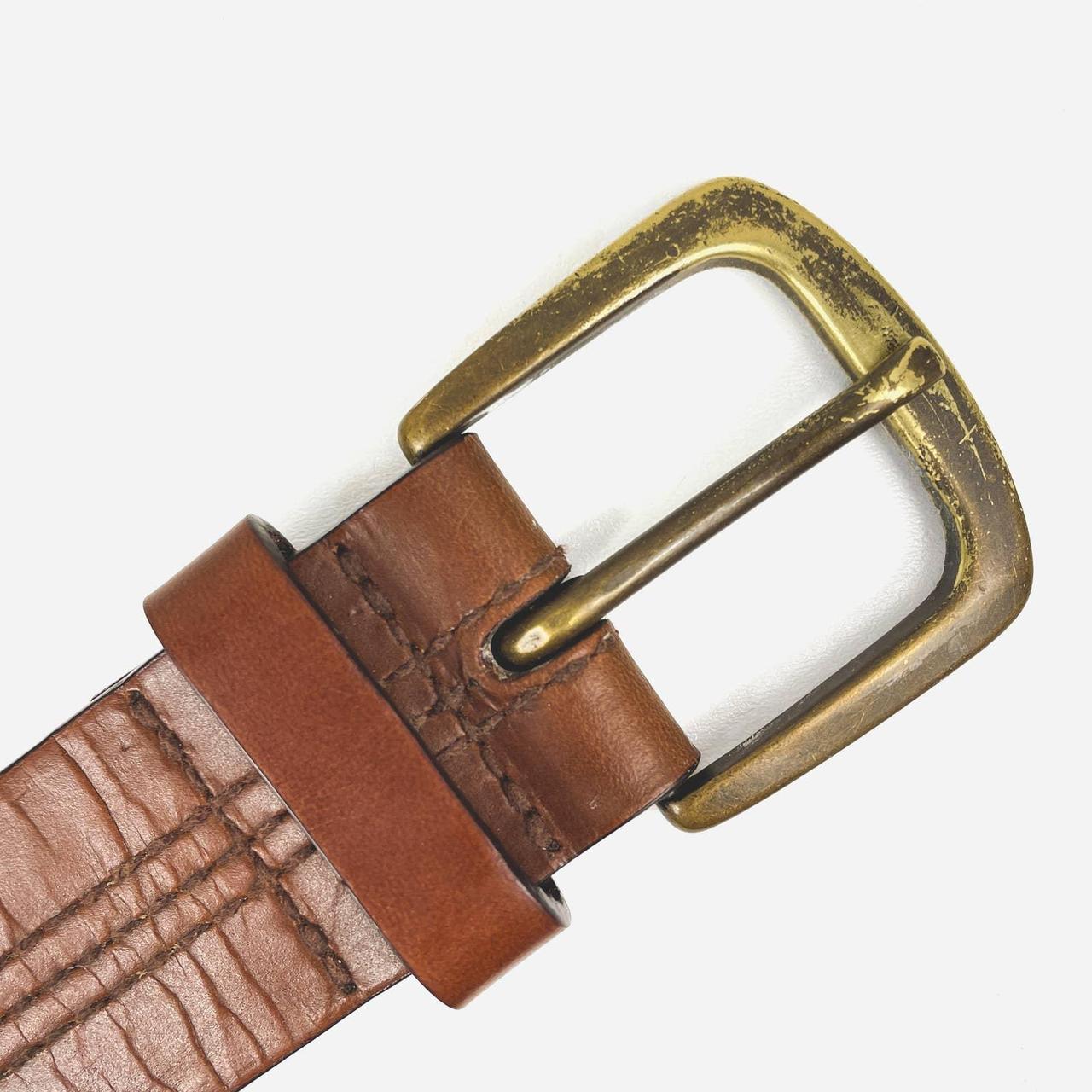 Columbia Sportswear Men's Brown and Gold Belt | Depop