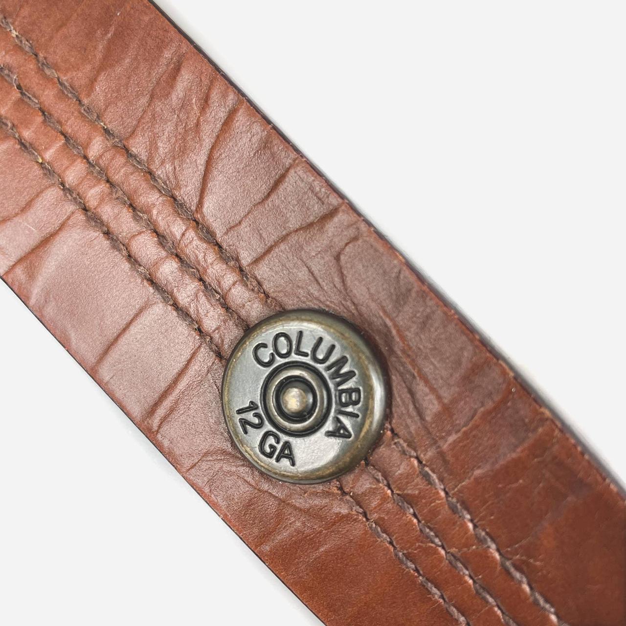 Columbia Sportswear Men's Brown and Gold Belt | Depop