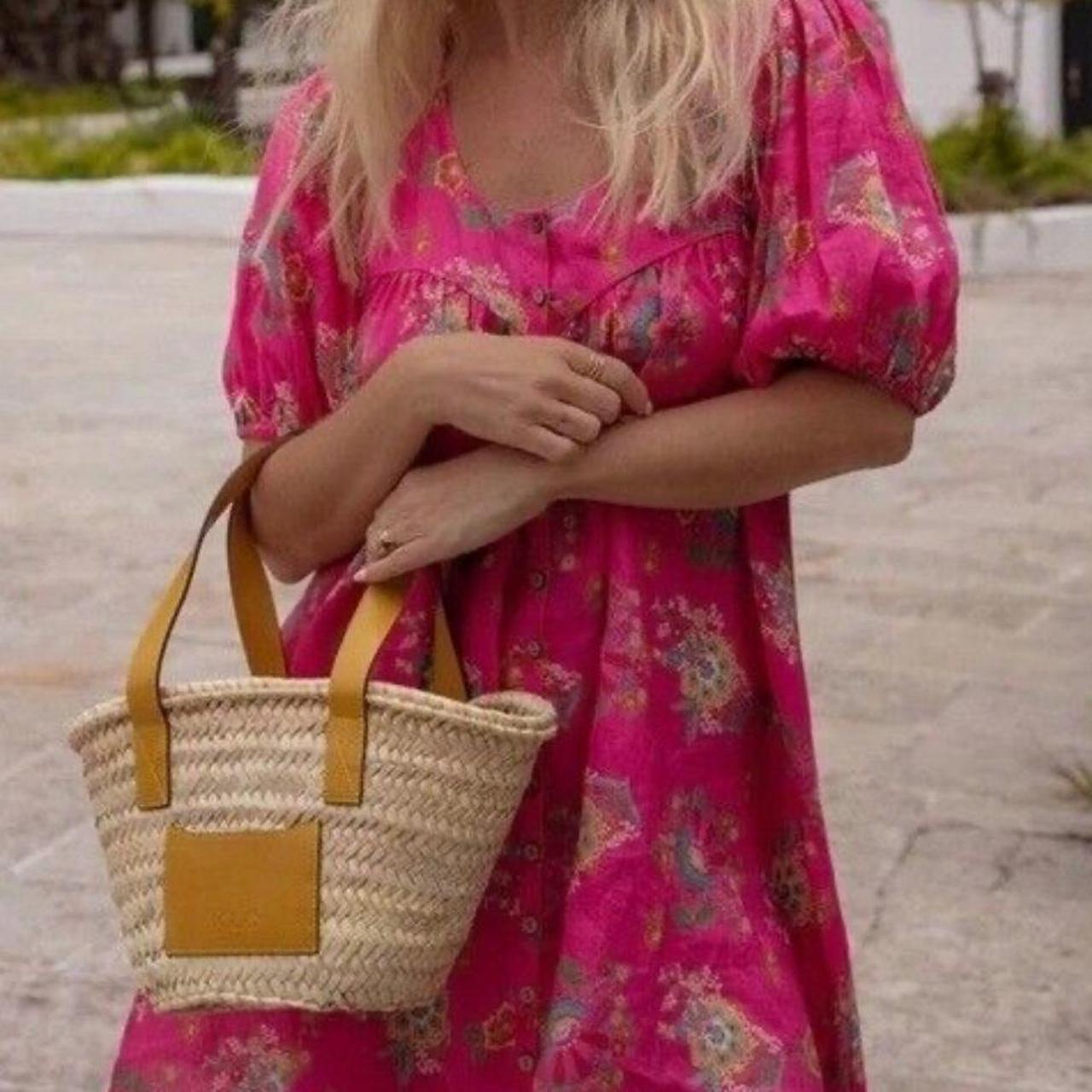 Spell Solstice Linen Tunic Dress in Rose, Size... - Depop