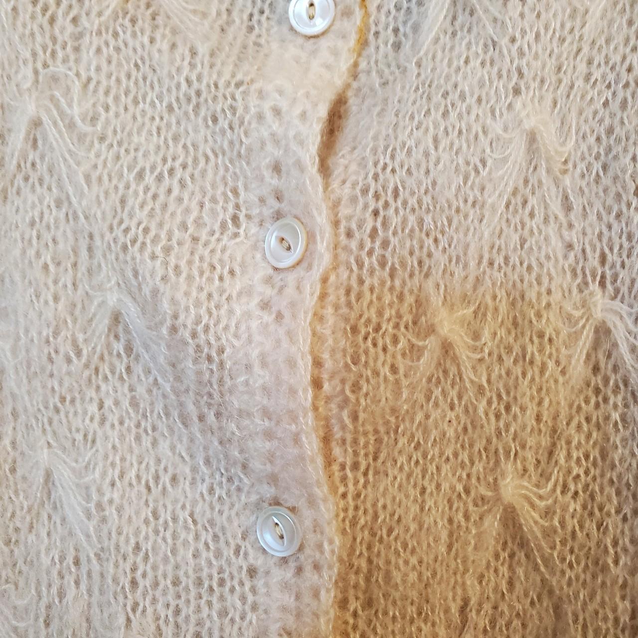 1940s Handmade Vintage Mohair Cardigan... - Depop