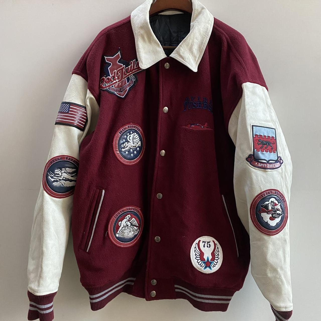 Avirex Varsity Jacket Reversible... - Depop