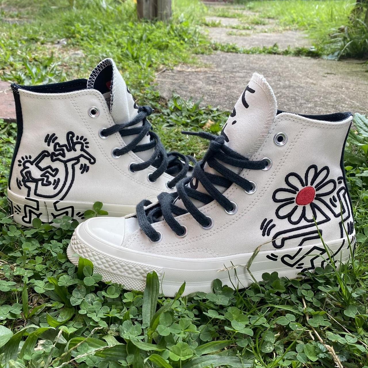Amazing limited edition Keith Haring converse high... - Depop