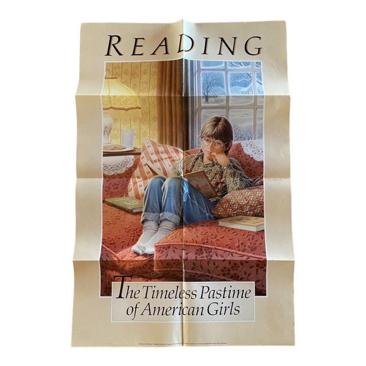 American Girl Molly Reading Poster 1990 Pleasant... - Depop
