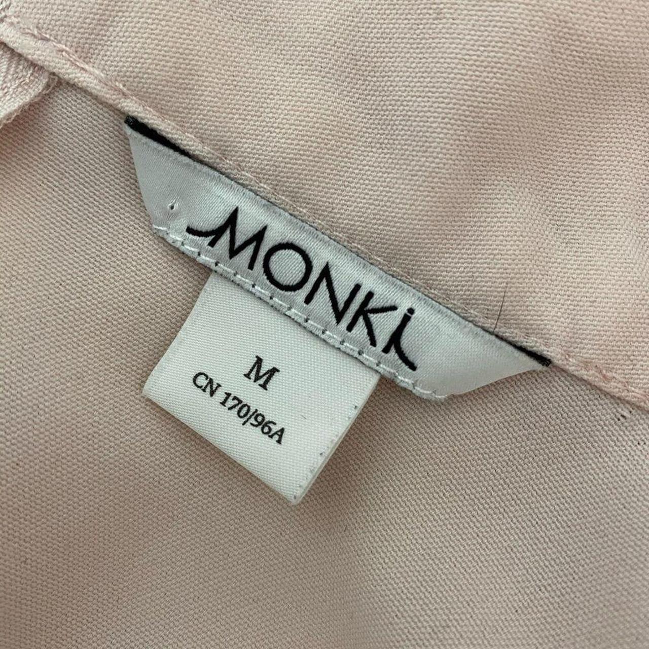 Monki blouse in pale pink Size medium High neck... - Depop