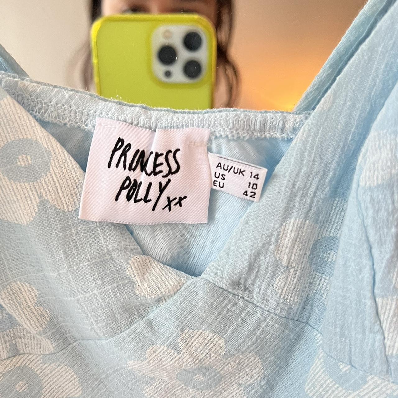 princess polly stargazer dress in blue and white... - Depop