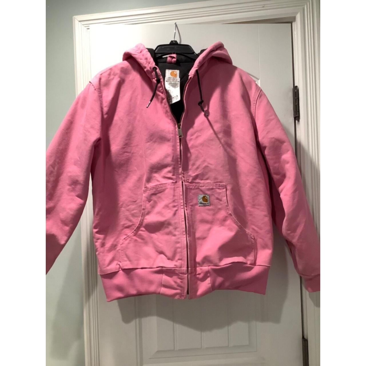 PINK CARHARTT WOMANS JACKET MEDIUM Woman’s pink... - Depop