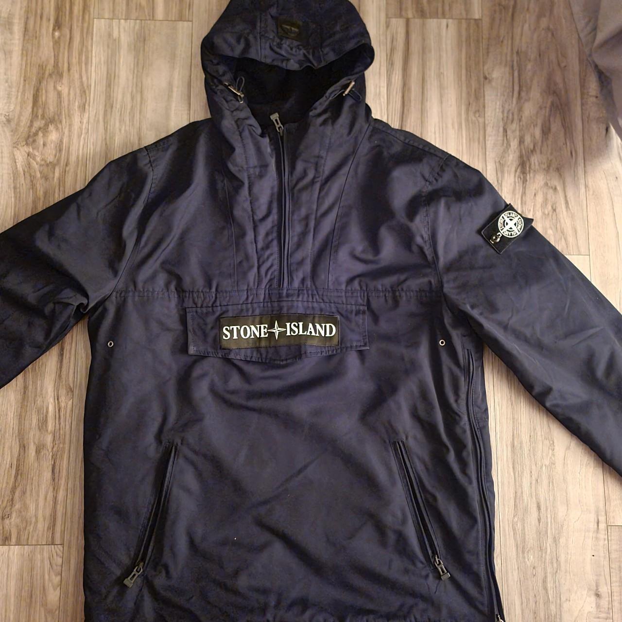 STONE ISLAND Jacket. 1/4 zip, pouch pocket. Brand... - Depop