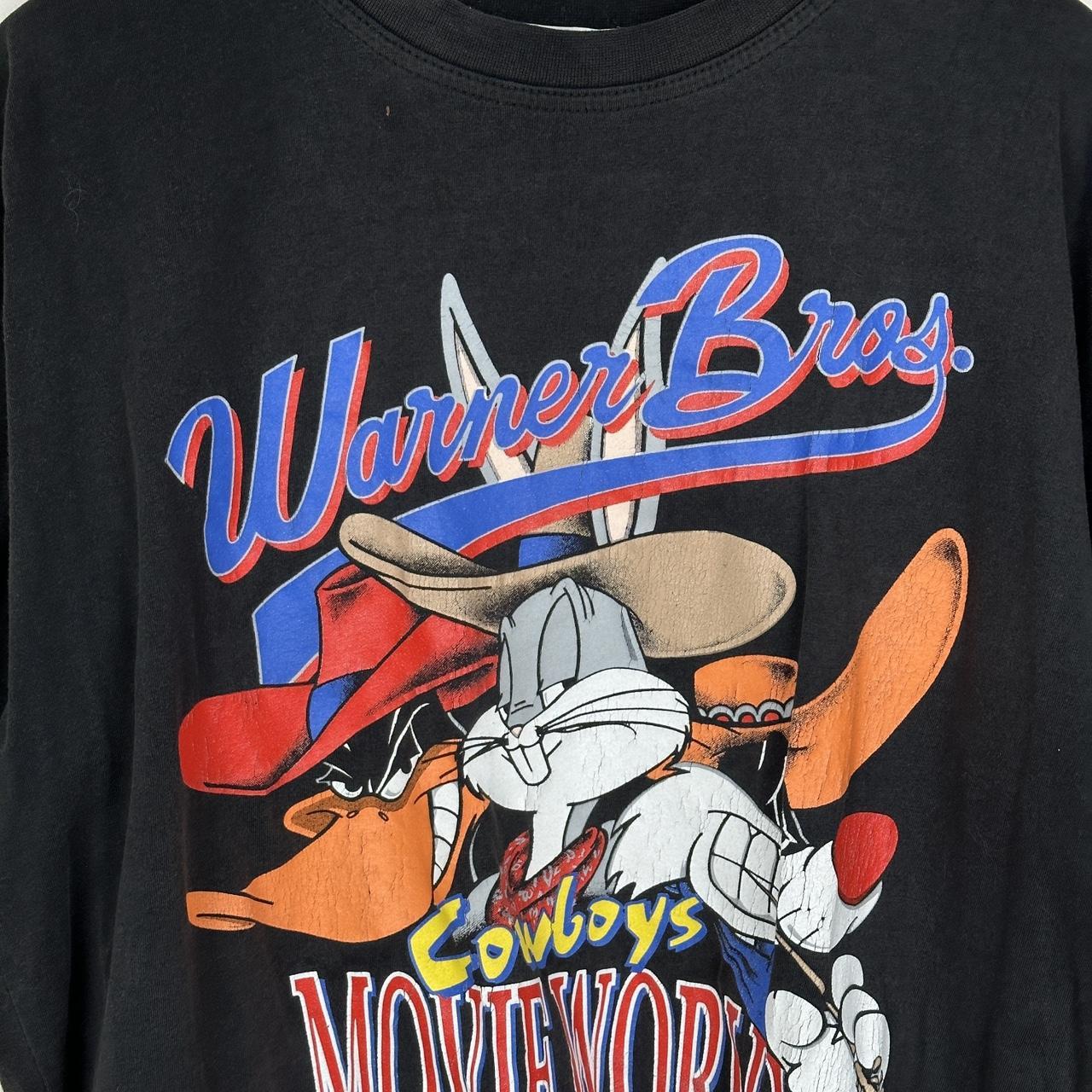 Vintage Warner Bros Movie World T-shirt 1993 Looney... - Depop