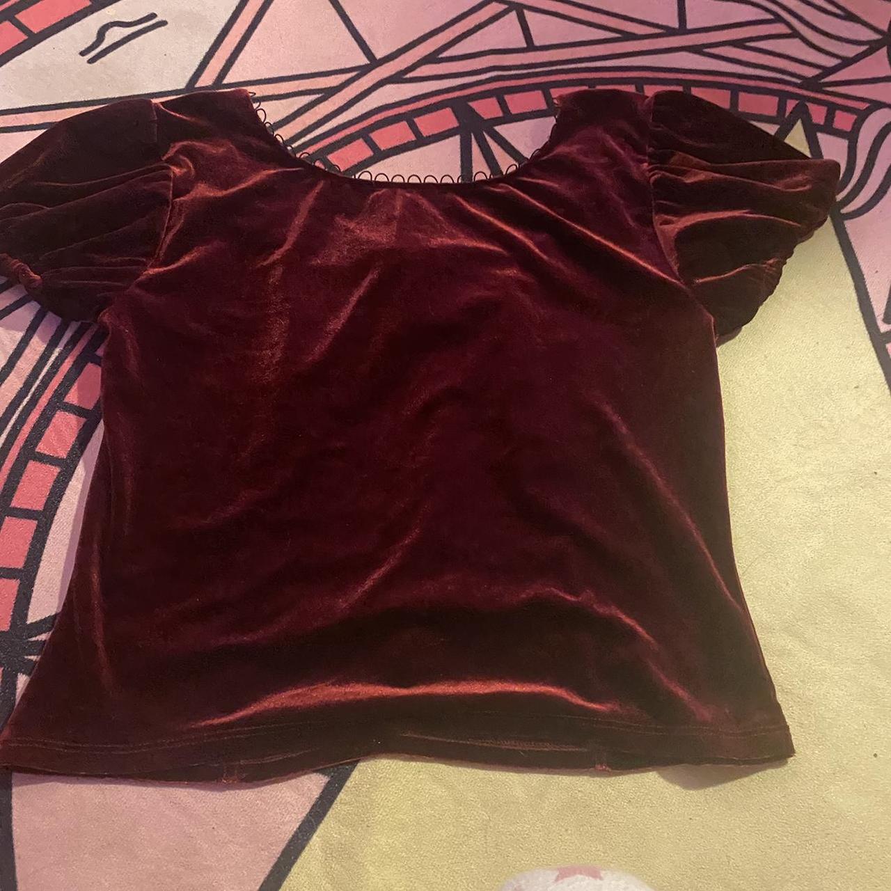 Hot topic goth red shirt #goth #dark #gothic... - Depop