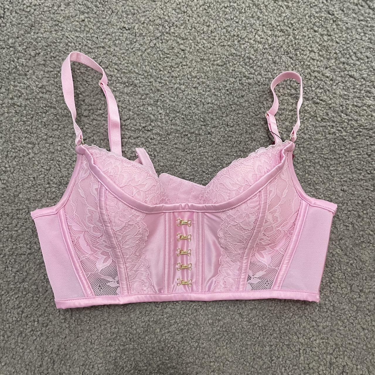 Bra’s n things pink Edwina push up corset bra, size... - Depop
