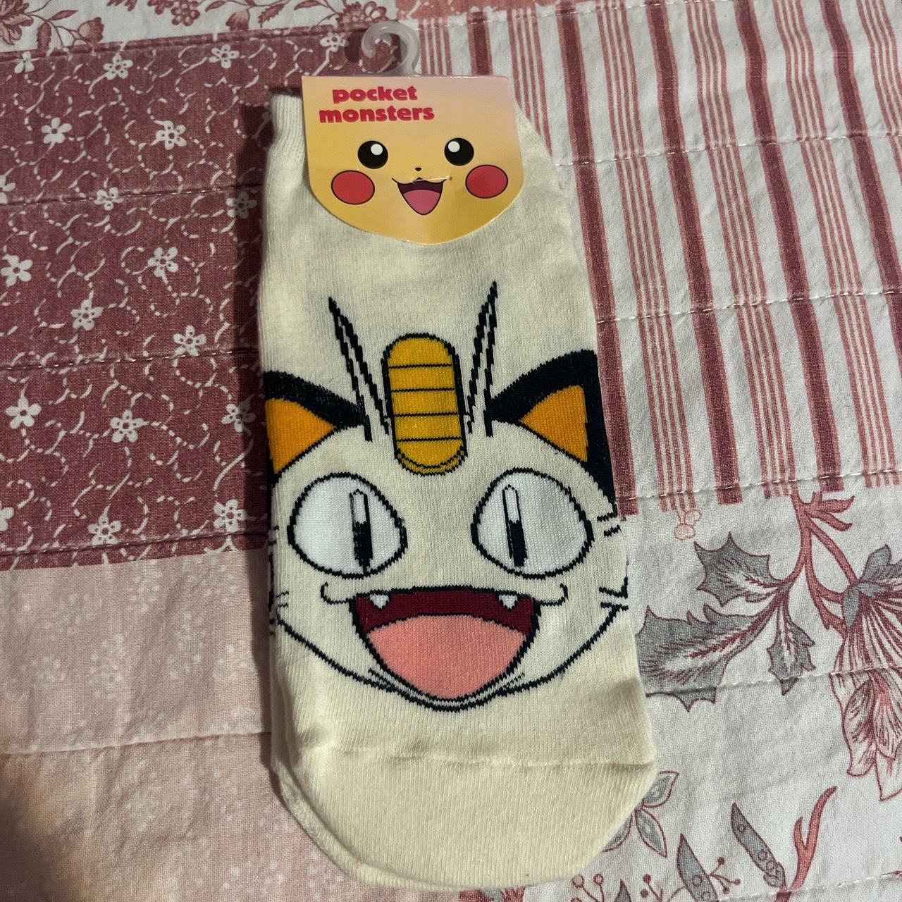 Meowth socks Gifted to me, never worn! #pokemon... - Depop