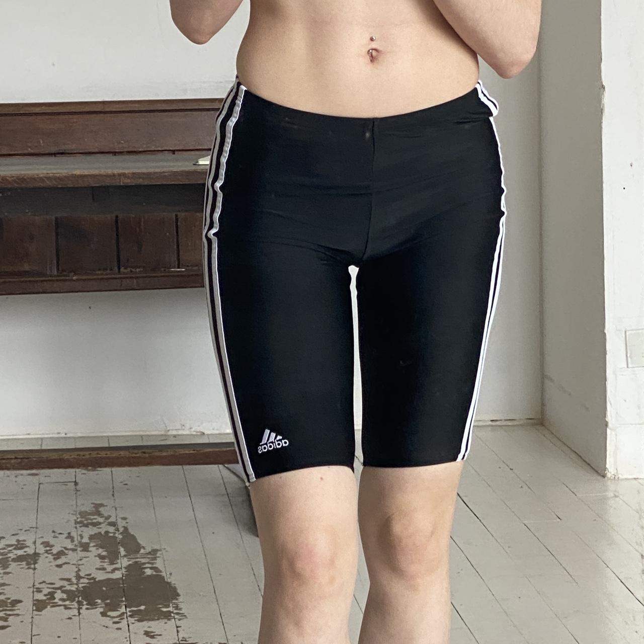 Adidas Lycra spandex cycling shorts Black and... - Depop