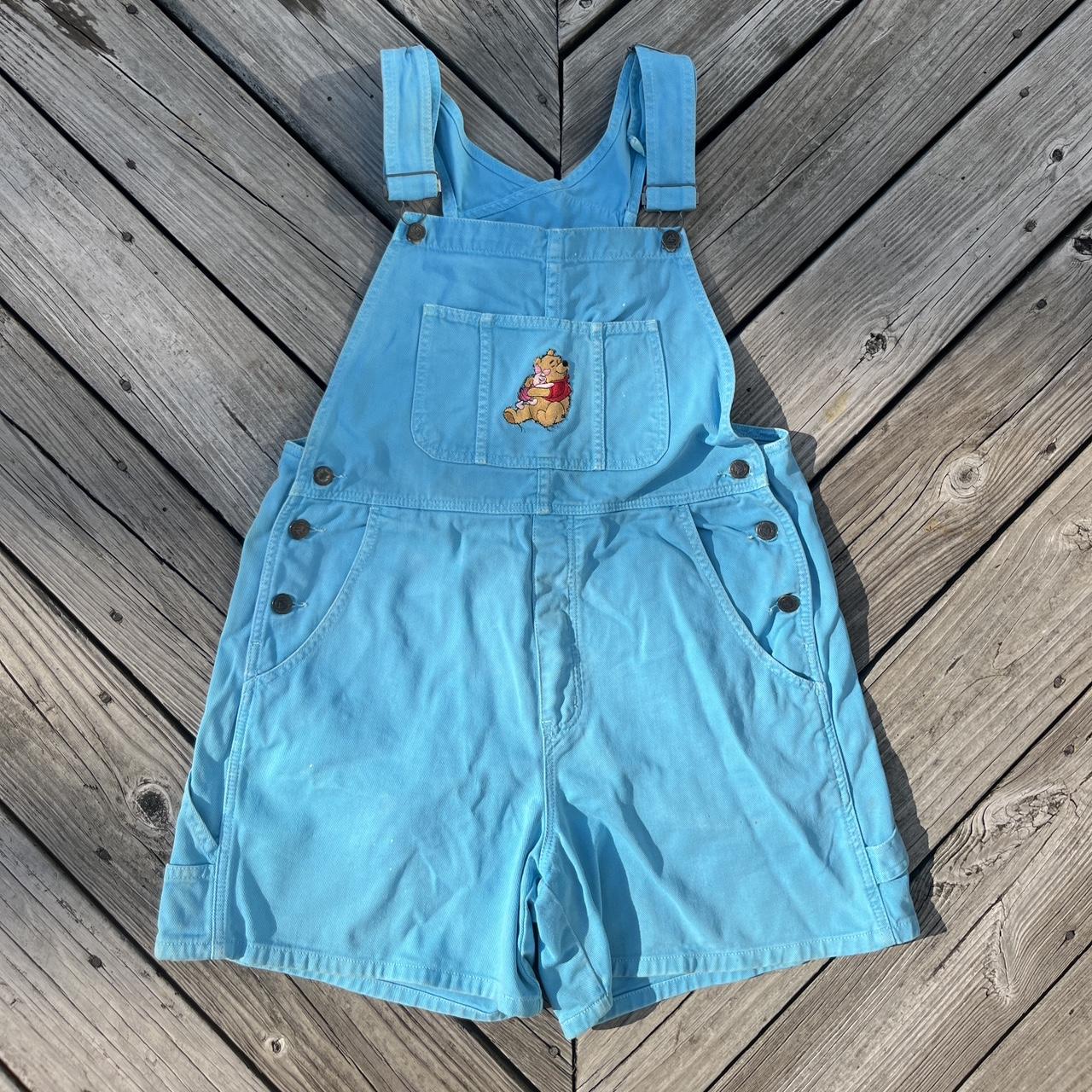 super cute vintage blue arizona overalls with winnie... | Depop