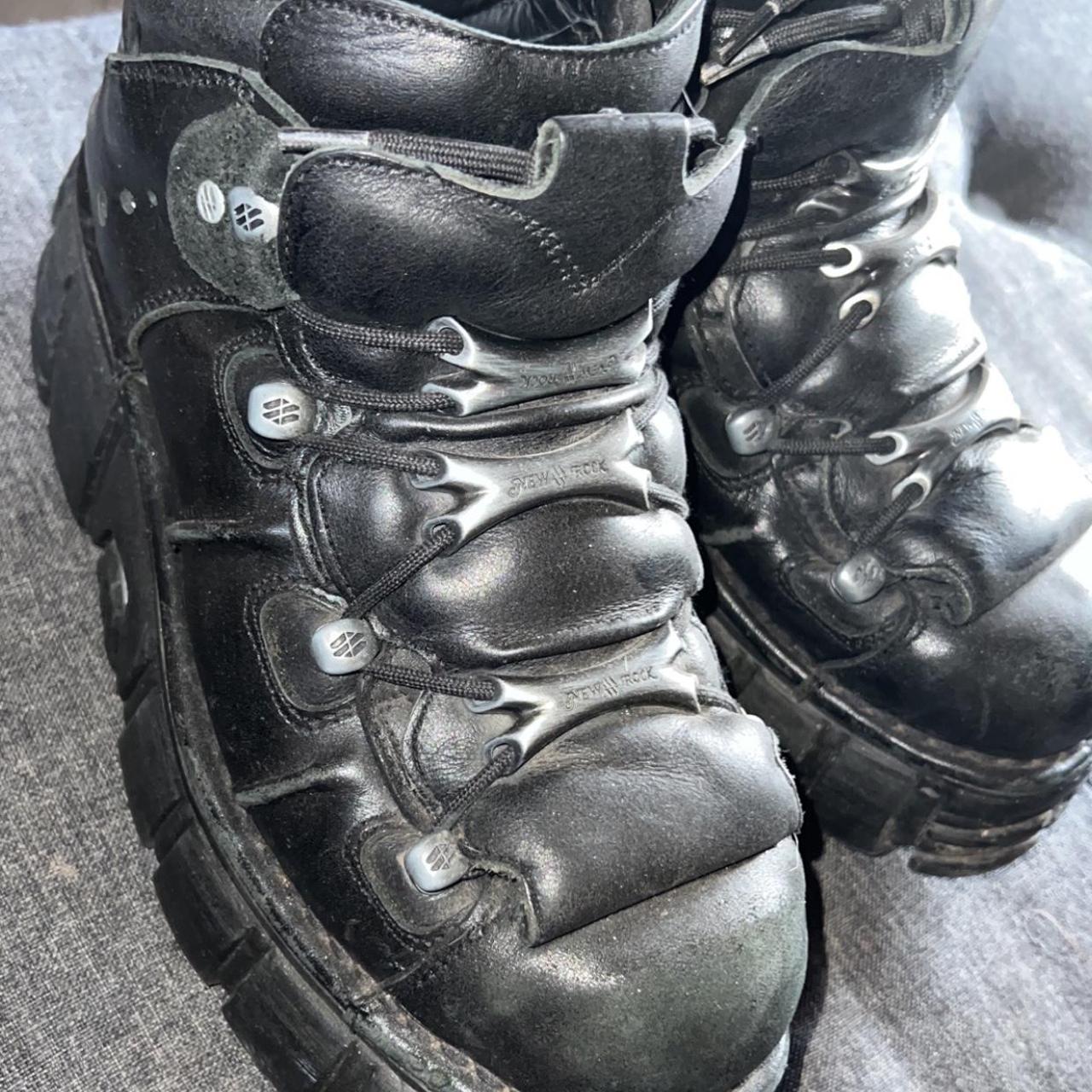 New Rock Men's Black Boots | Depop