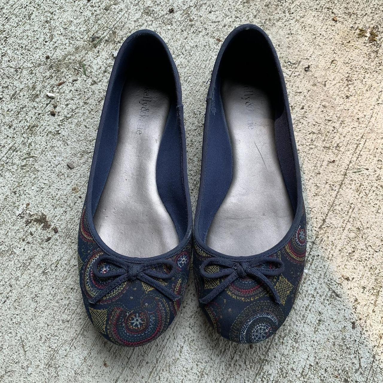 Navy blue ballet flats from Kelly and Katie. Size 7.5. - Depop
